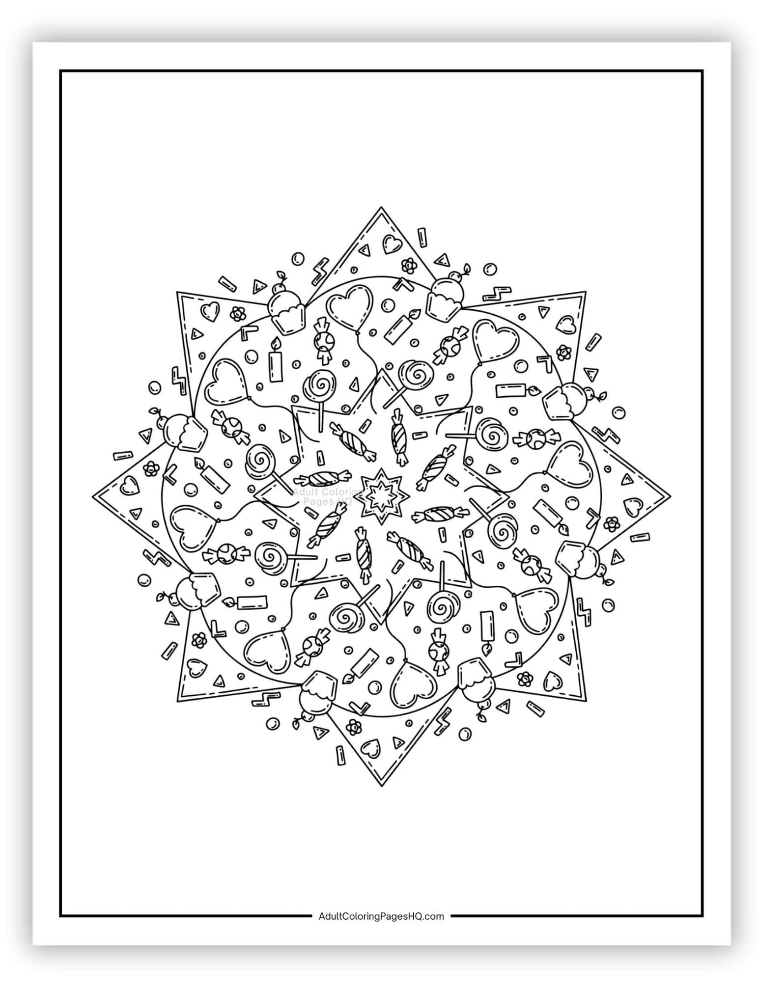 Mandala Food Coloring Pages for Adults (Free PDF Printables) - Adult ...