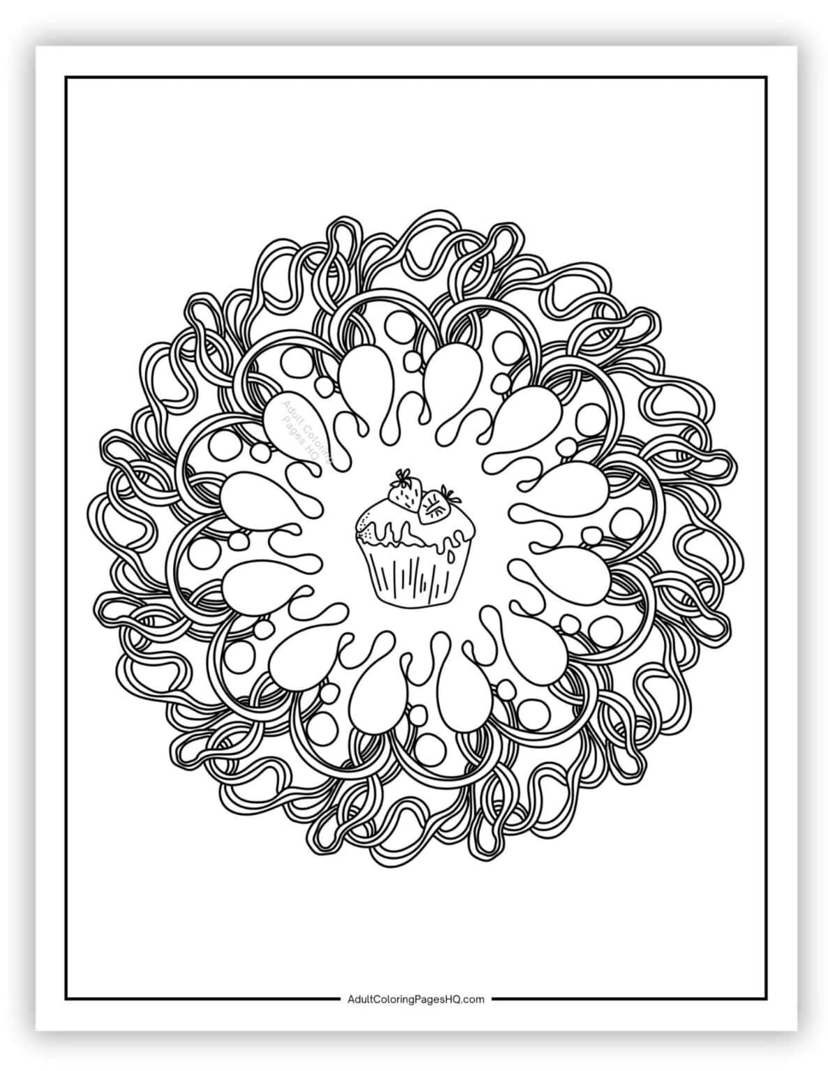 Mandala Food Coloring Pages for Adults (Free PDF Printables) - Adult ...